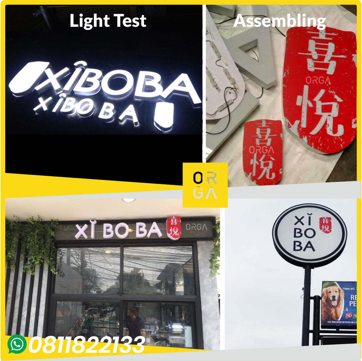 Neon Box Jakarta Orga Sign